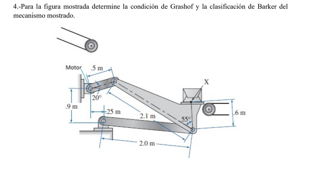 Solved For the figure shown, determine the Grashof condition | Chegg.com