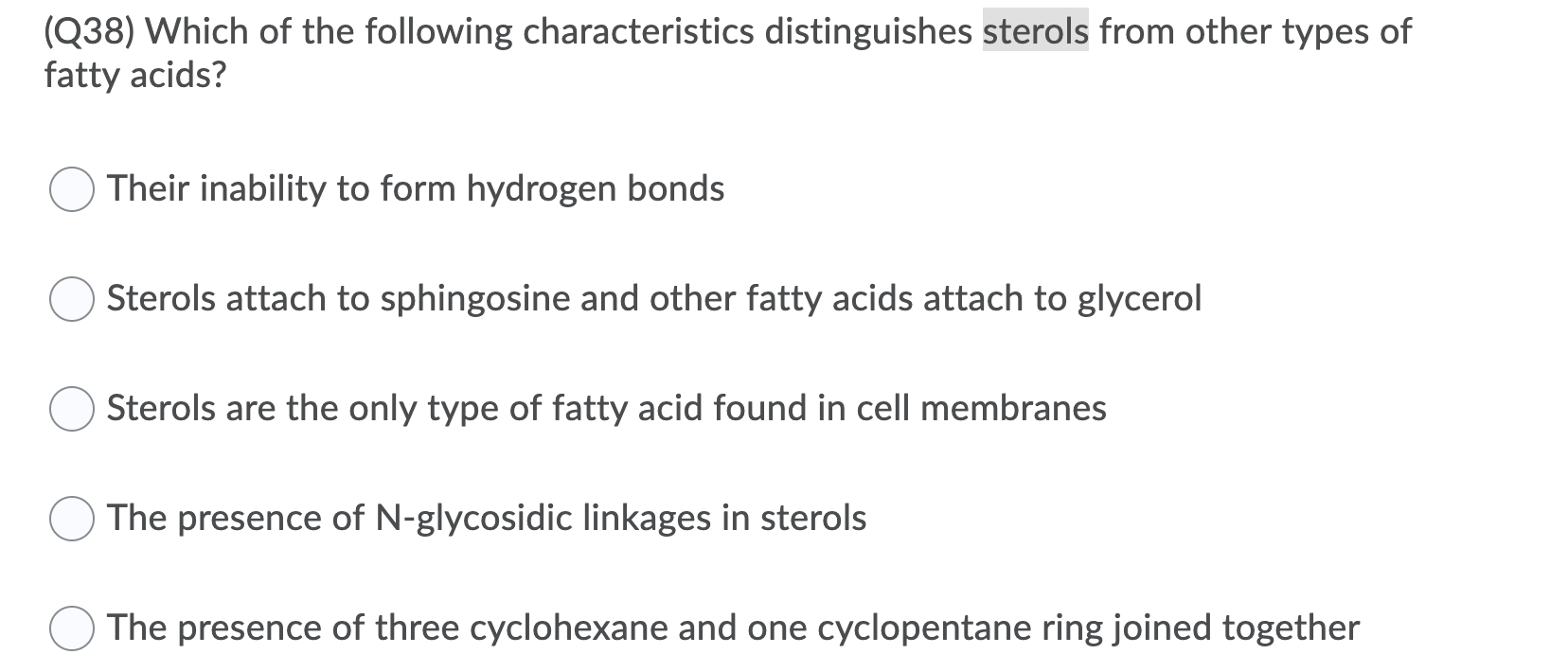 Solved (Q38) Which of the following characteristics | Chegg.com