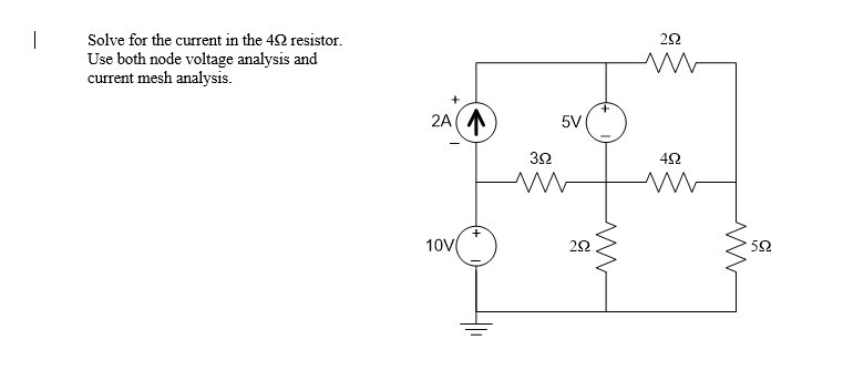 Solved — 22 Solve for the current in the 422 resistor. Use | Chegg.com