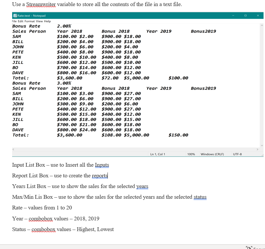 Solved Create a code using Visual Basic Petrie Sales employs | Chegg.com