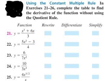 Solved Using the Constant Multiple Rule In Exercises 21-26, | Chegg.com