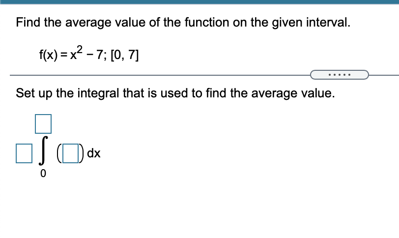 Solved Find the average value of the function on the given | Chegg.com