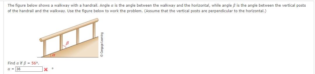 Solved The figure below shows a walkway with a handrail. | Chegg.com