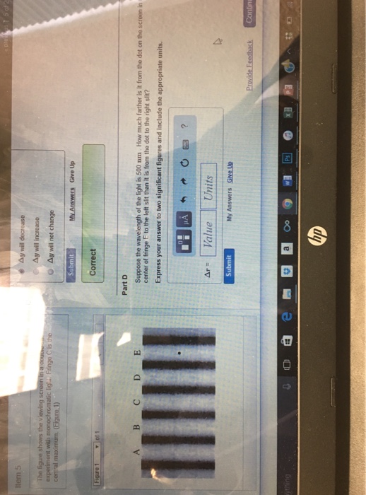 Solved The figure shows the viewing screen in a double | Chegg.com