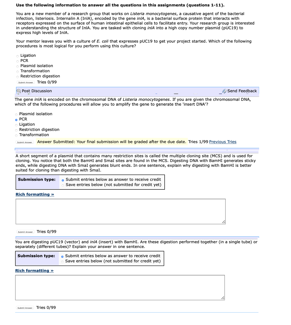 Solved Use the following information to answer all the | Chegg.com