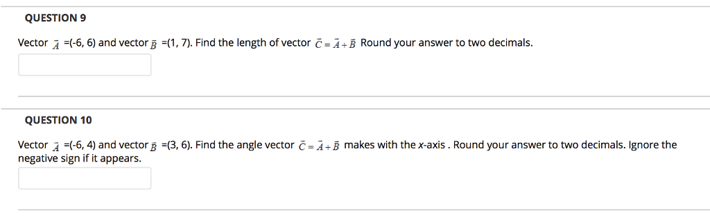 Solved QUESTION 9 vector λ =(-6, 6) and vector B =(1,7). | Chegg.com