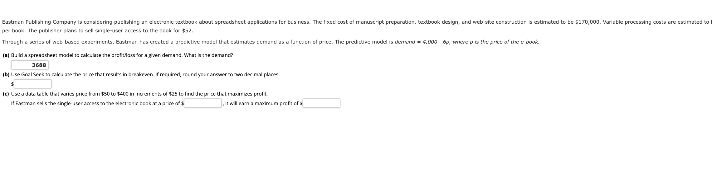 Solved per book. The publisher plans to sell single-user | Chegg.com
