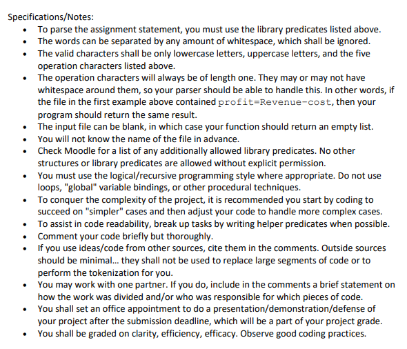 Solved Project 2 - Prolog Parser Write a Prolog predicate | Chegg.com Solved Project 2 - Prolog Parser Write a Prolog predicate | Chegg.com