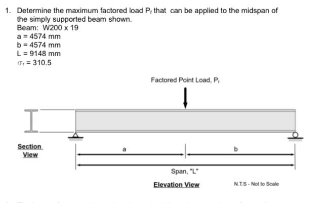 Solved 1. Determine the maximum factored load P that can be | Chegg.com