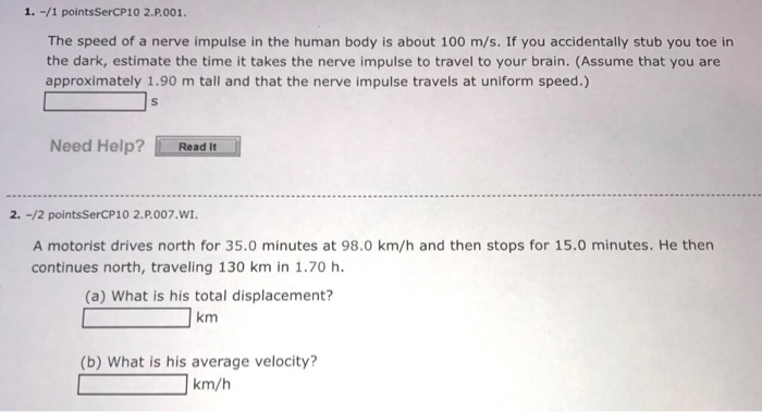 Solved The speed of a nerve impulse in the human body is | Chegg.com