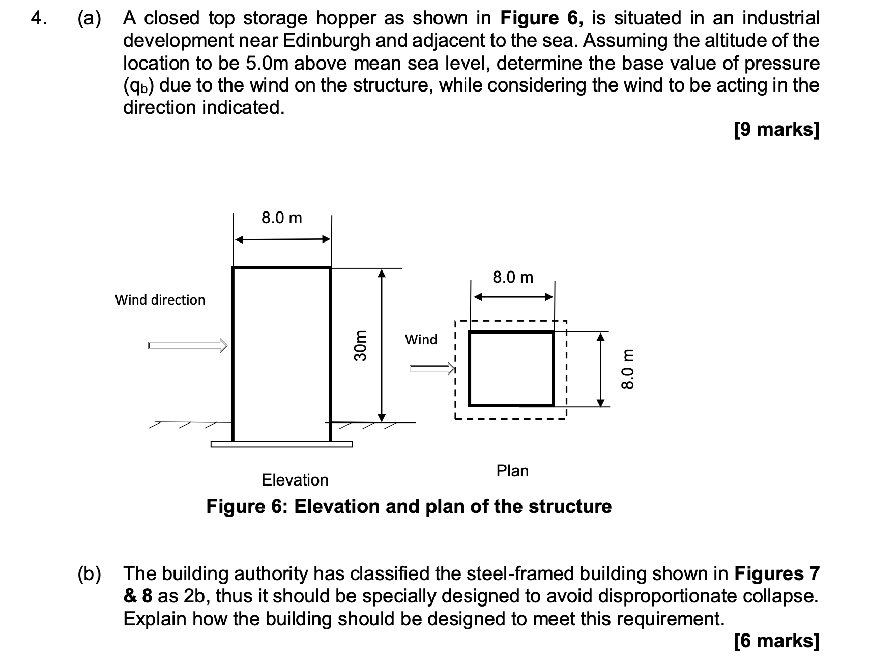 Solved 4. (a) A closed top storage hopper as shown in Figure | Chegg.com