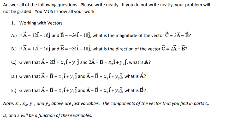 Solved Answer all of the following questions. Please write | Chegg.com