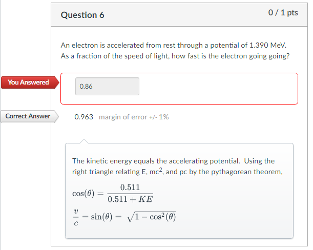 Solved An Electron Is Accelerated From Rest Through A
