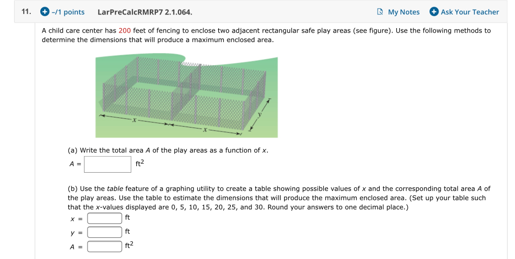 Solved 10. +-/1 points LarPreCalcRMRP7 2.1.063. My Notes Ask | Chegg.com