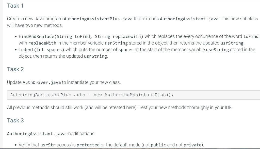 Solved 20.7 Program 3b Authoring AssistantPlus Objectives • | Chegg.com