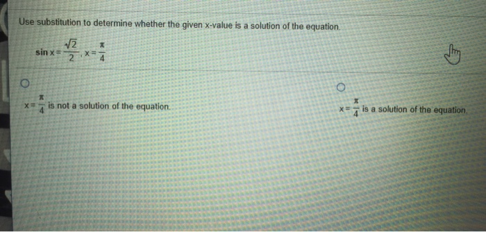 Solved Use substitution to determine whether the given | Chegg.com