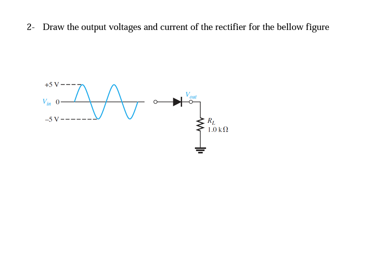 Solved 2- Draw the output voltages and current of the | Chegg.com Solved 2- Draw the output voltages and current of the | Chegg.com