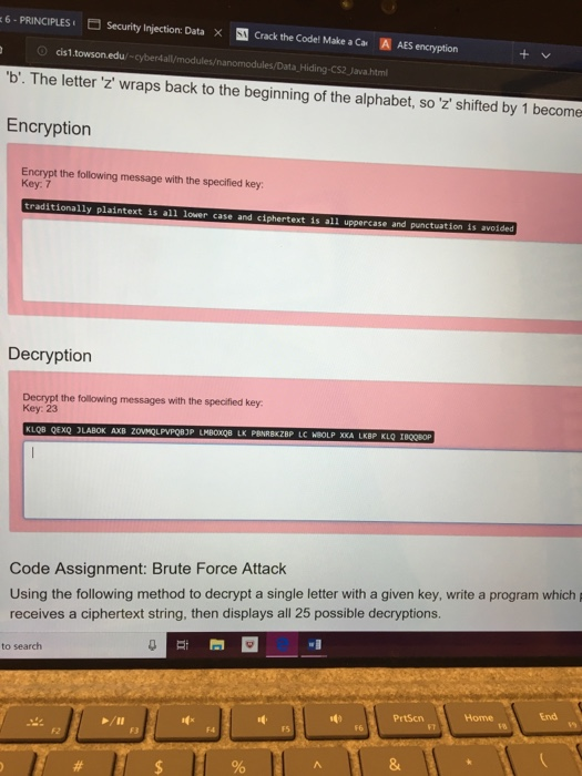 Solved 6-PRINCIPLES Security Injection: Data XCrack the | Chegg.com