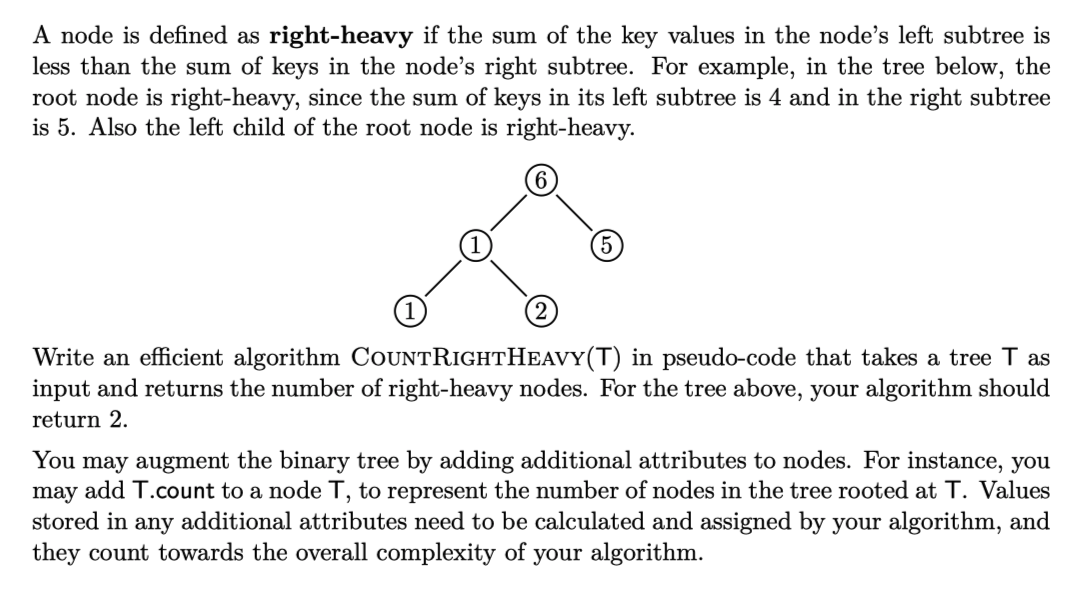 Solved Suppose T is a binary tree that stores an integer key | Chegg.com