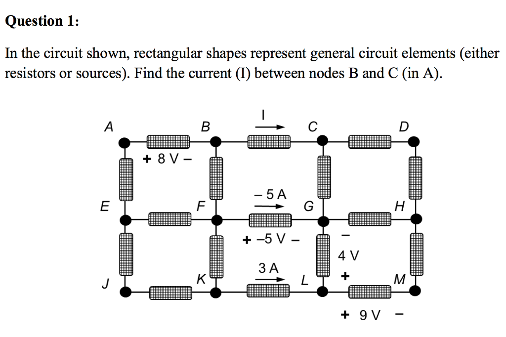 Solved Question 1: In the circuit shown, rectangular shapes | Chegg.com