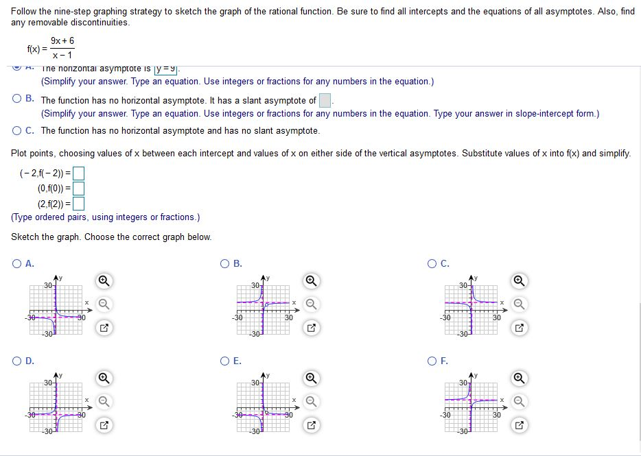 Solved Follow the nine-step graphing strategy to sketch the | Chegg.com