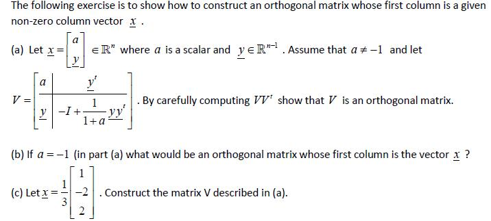 Solved The following exercise is to show how to construct an | Chegg.com