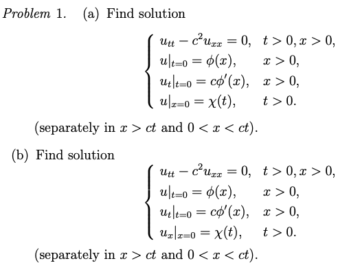 Solved Problem 1. (a) Find solution | Chegg.com