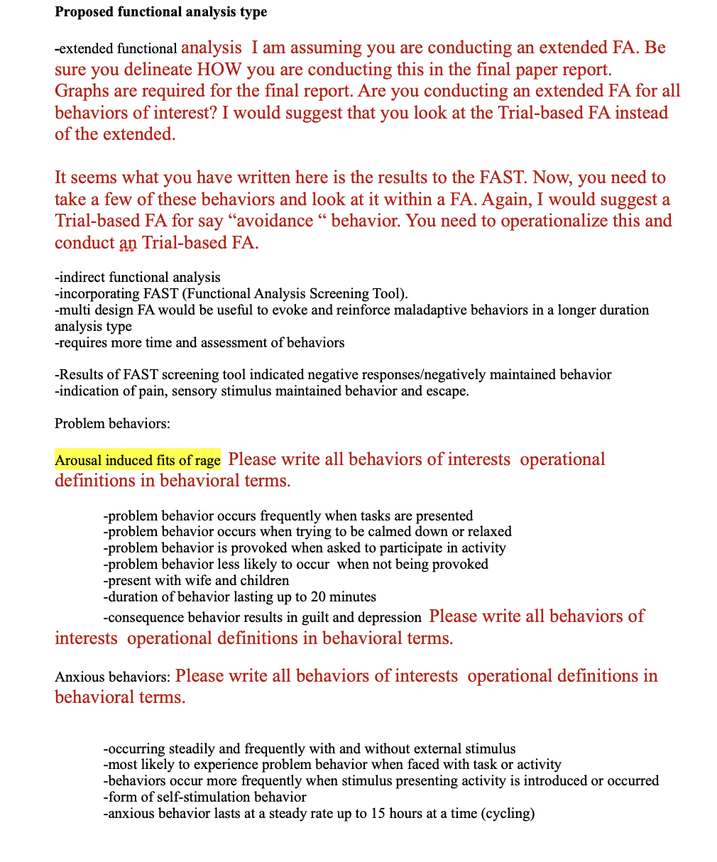 Proposed functional analysis type -extended | Chegg.com