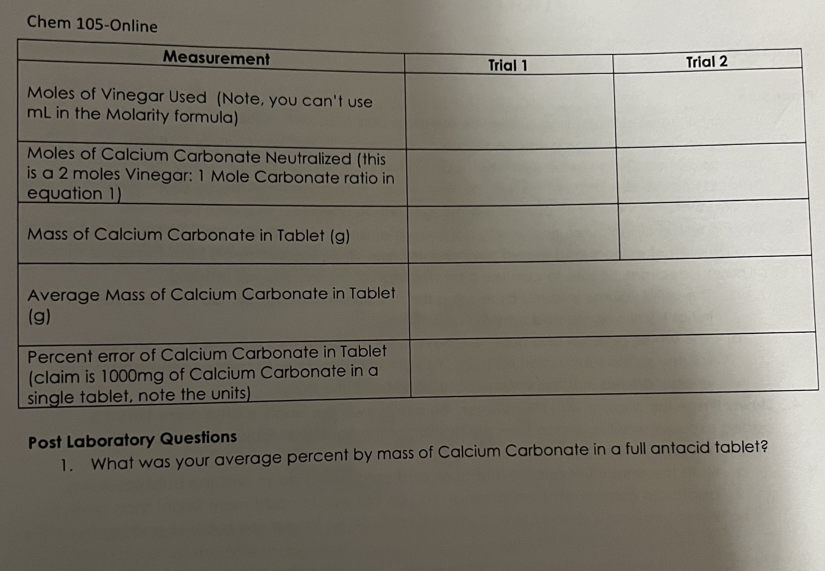 Data and Calculations \begin{tabular}{|l|c|c|} \hline | Chegg.com
