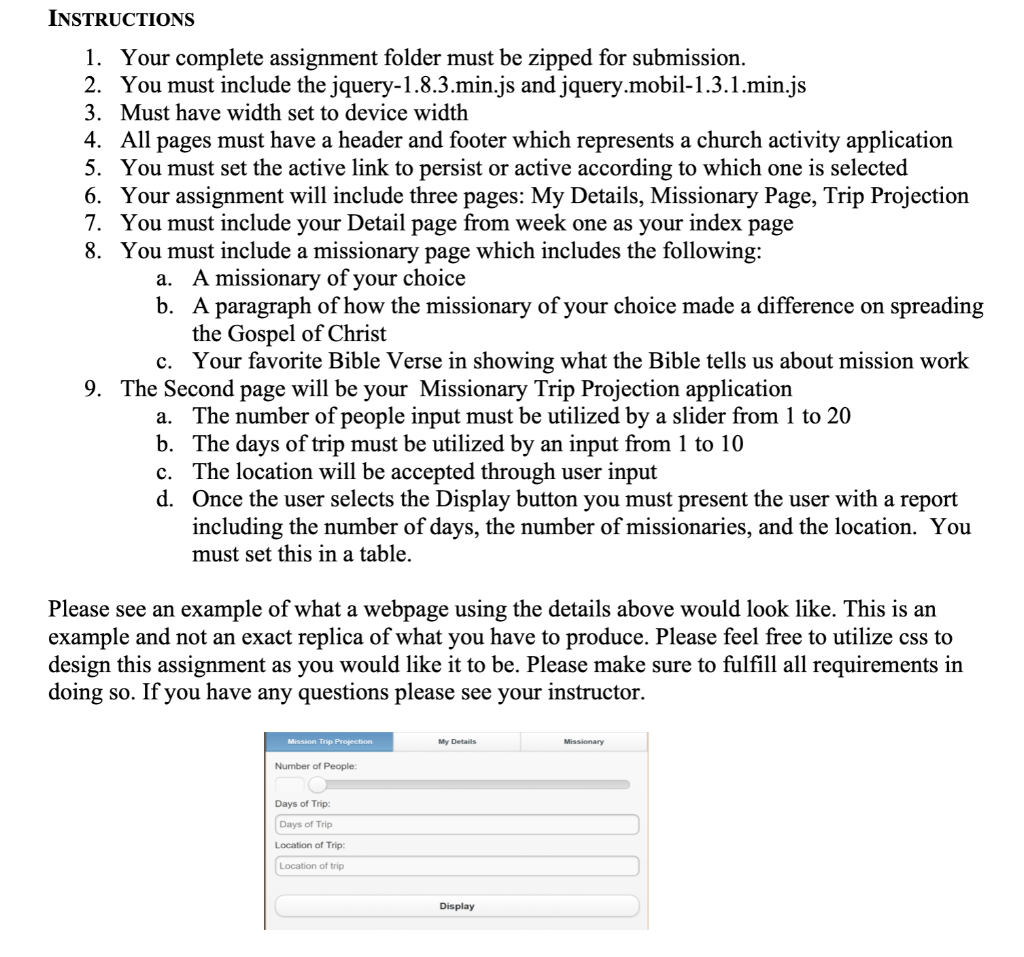 Solved 1. Your complete assignment folder must be zipped for | Chegg.com