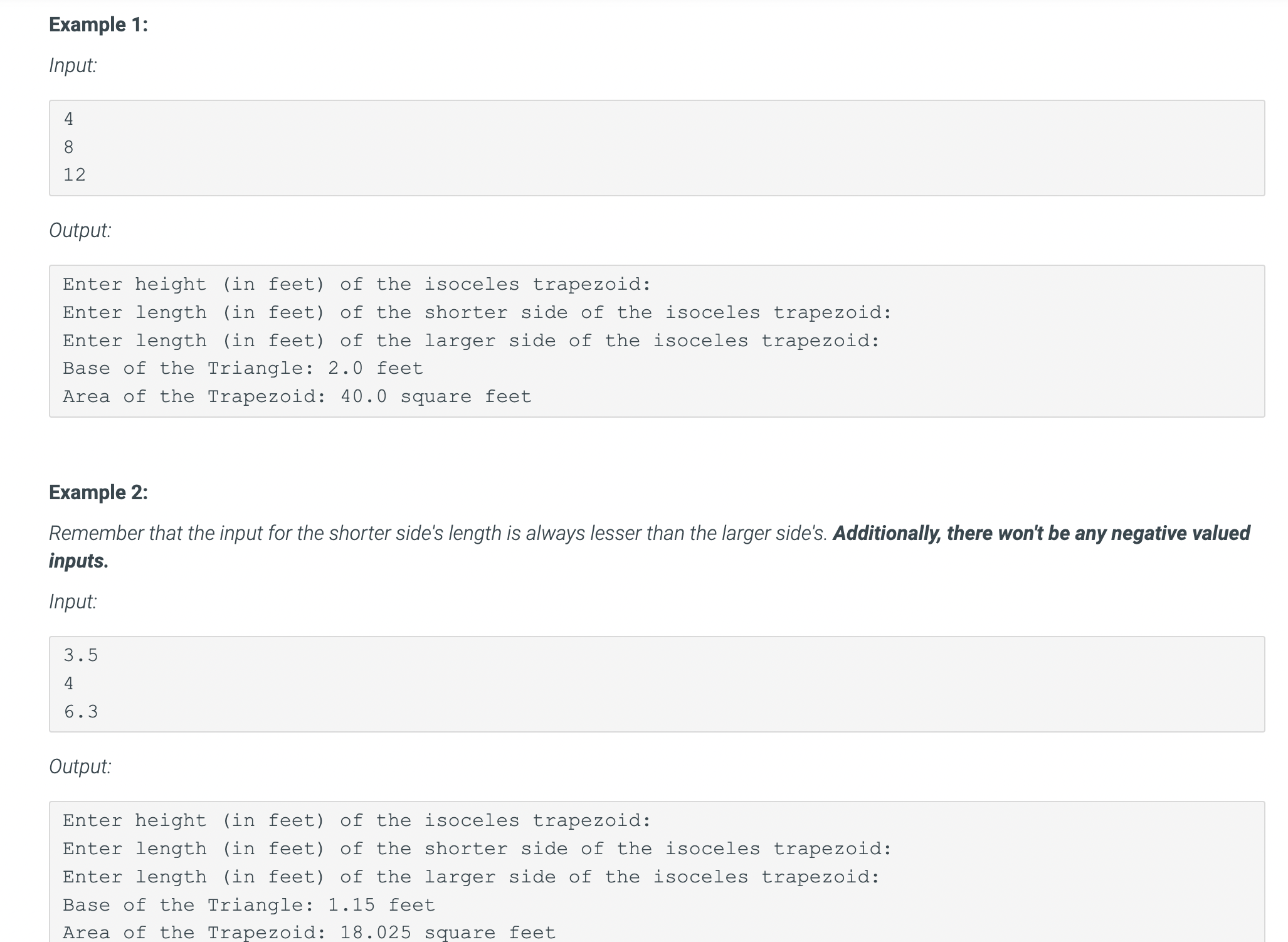 Solved 3.17∗∗zyLab: Calculate Area of Isosceles Trapezoid | Chegg.com