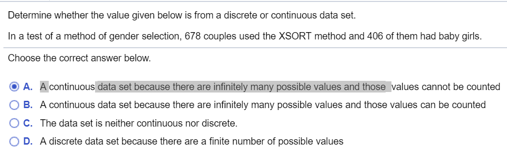 Solved Determine Whether The Value Given Below Is From A 7112