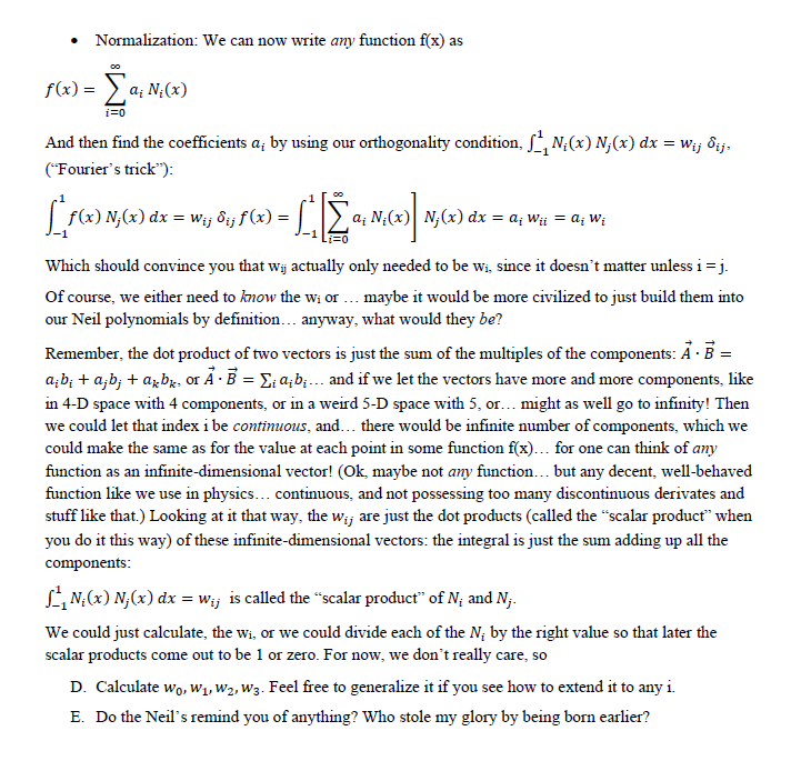 Problem 4: Orthogonal polynomials (I). What the | Chegg.com
