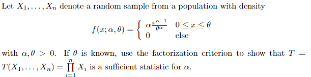 Solved Let X1, ..., Xn denote a random sample from a | Chegg.com