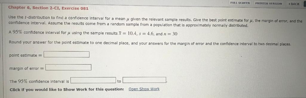Solved FULL SCREEN PRINTER VERSION 4 BACK Chapter 6, Section | Chegg.com