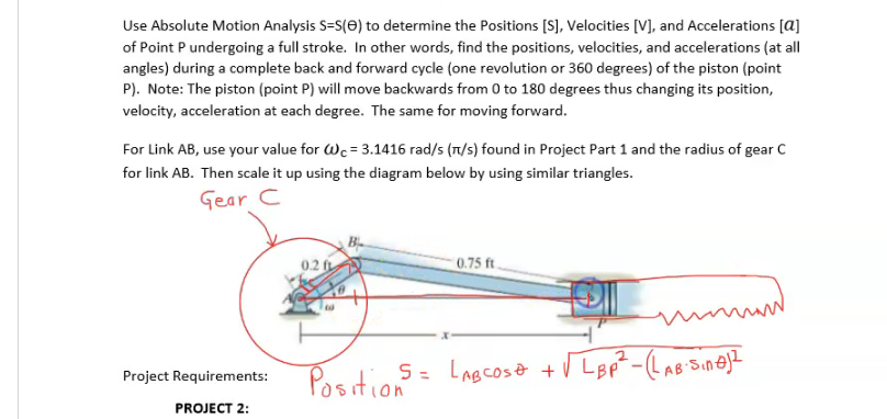 Solved Use Absolute Motion Analysis S=S() to determine the | Chegg.com