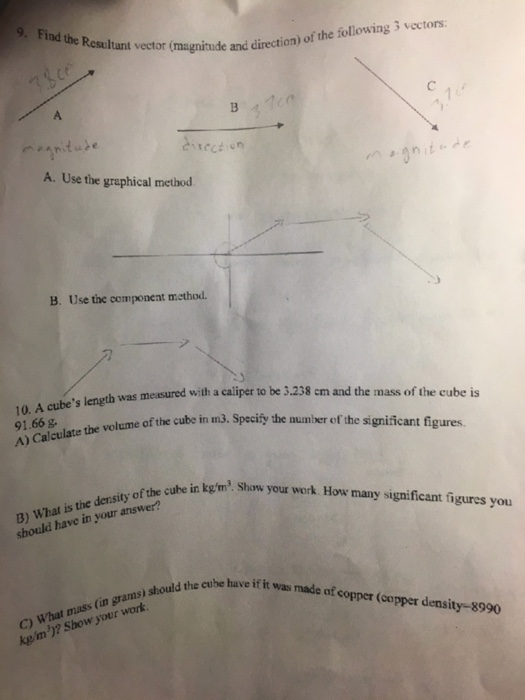 Solved Find the Resultant vector (magnitude and direction) | Chegg.com