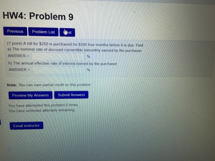 Solved HW4: Problem 9 PreviousProblem List xt (1 point) A | Chegg.com Solved HW4: Problem 9 PreviousProblem List xt (1 point) A | Chegg.com