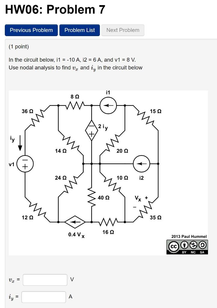 Solved HW06: Problem 7 Previous Problem Problem List Next | Chegg.com