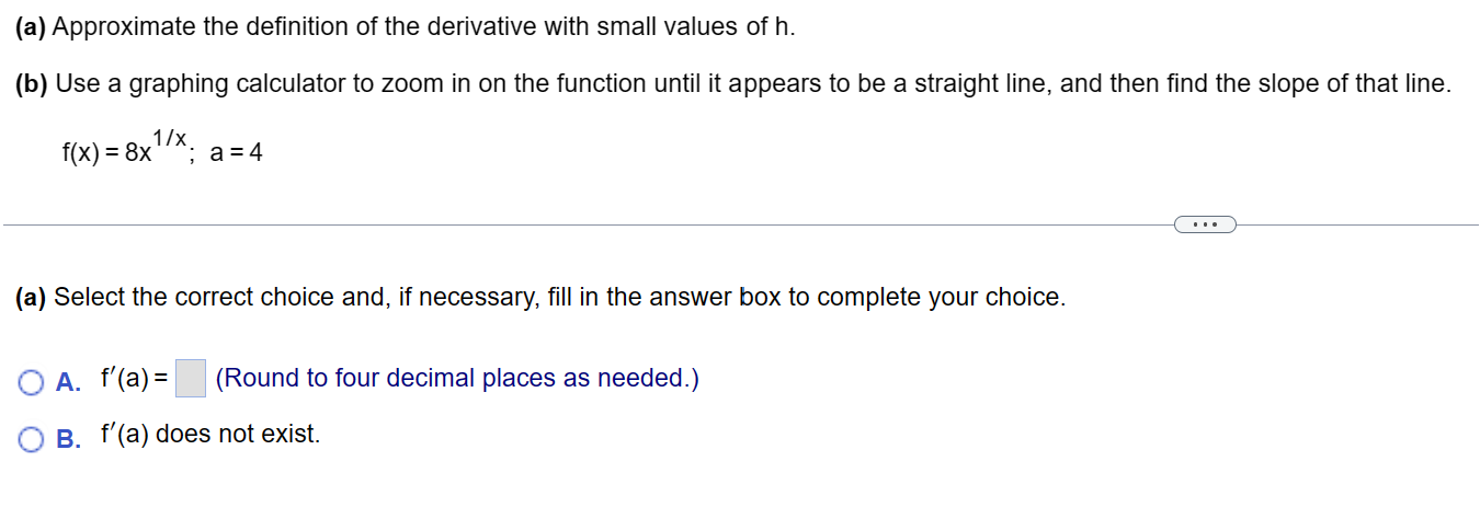 Solved (a) ﻿Approximate the definition of the derivative | Chegg.com