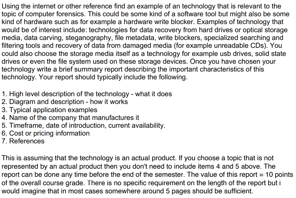 Solved Using the internet or other reference find an example | Chegg.com