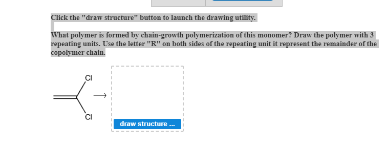 Solved Click the "draw structure" button to launch the | Chegg.com