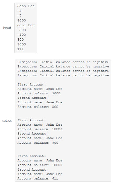 Solved Hello, need help creating a bank account program with | Chegg.com