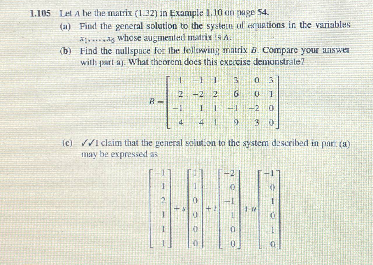 where s,t, and u are arbitrary parameters. Am I | Chegg.com
