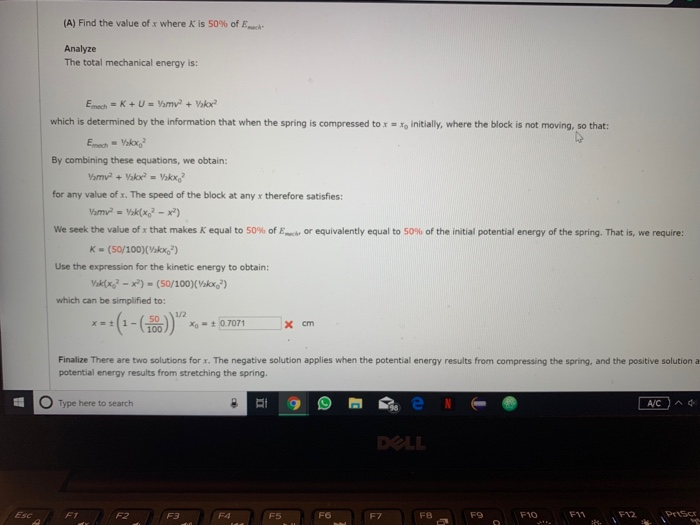 Solved An Oscillating Block-Spring System Instructions: | Chegg.com