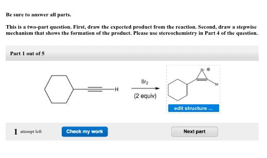 Solved Be sure to answer all parts. Draw a stepwise | Chegg.com