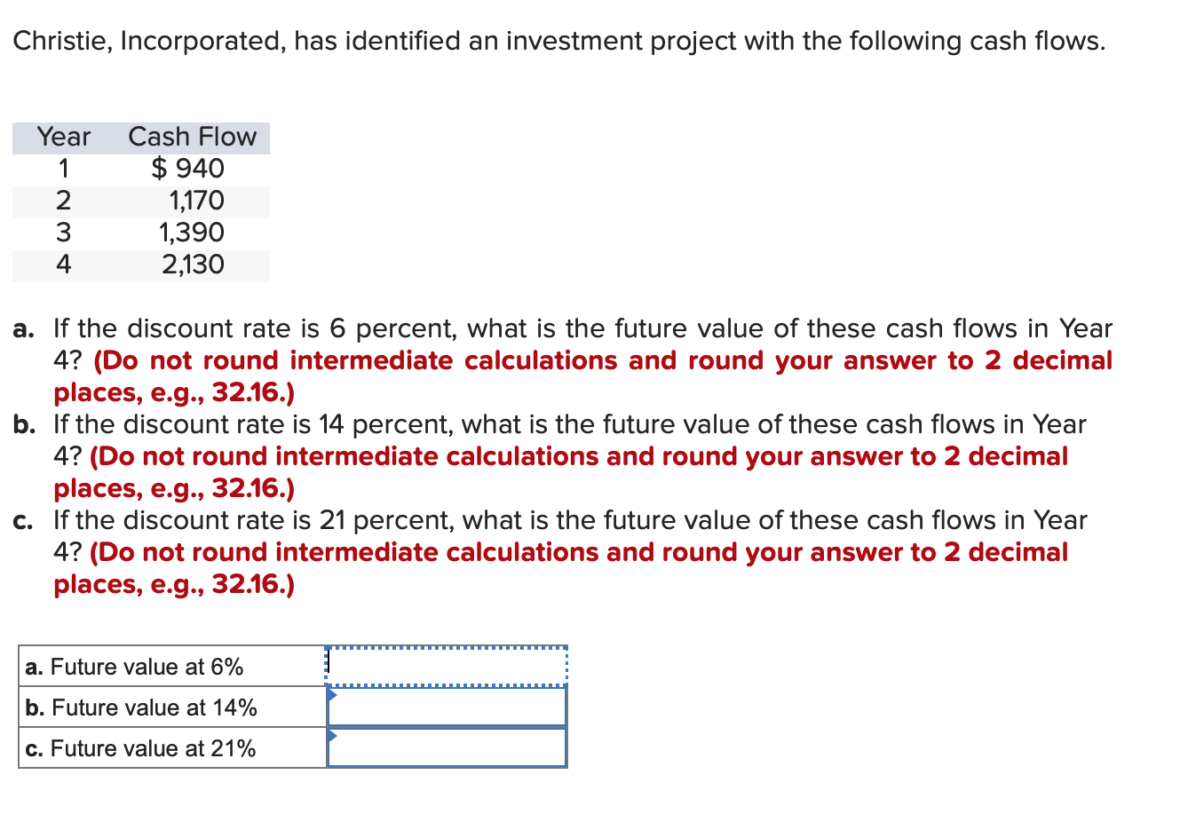 Solved Christie Incorporated Has Identified An Investment