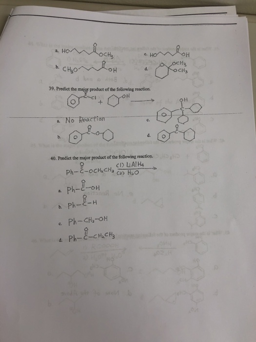 Final Examination (Organic Chemistry II) Multiple-... | Chegg.com