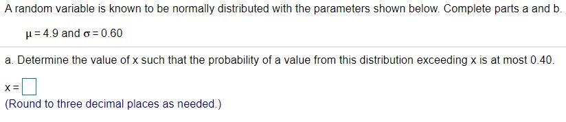 Solved A random variable is known to be normally distributed | Chegg.com