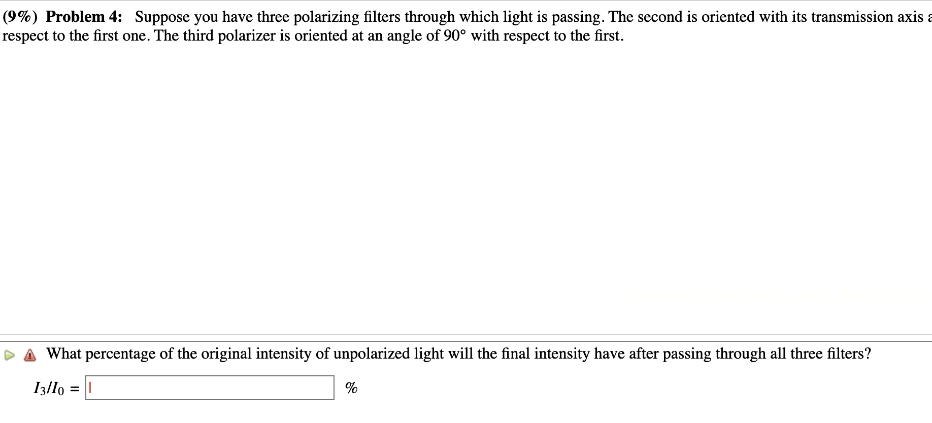 Suppose you have three polarizing filters through | Chegg.com